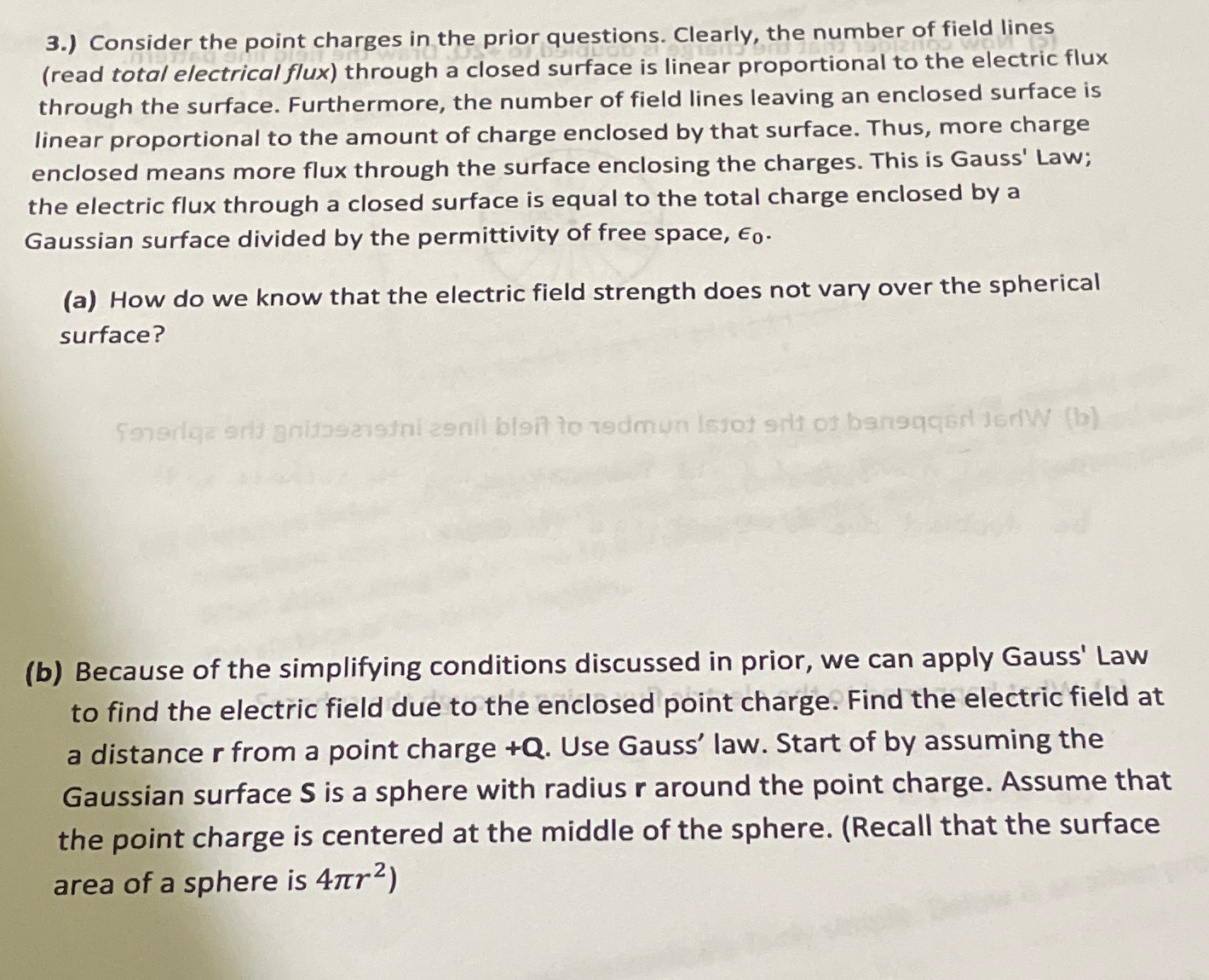 Solved 3.) ﻿Consider the point charges in the prior | Chegg.com