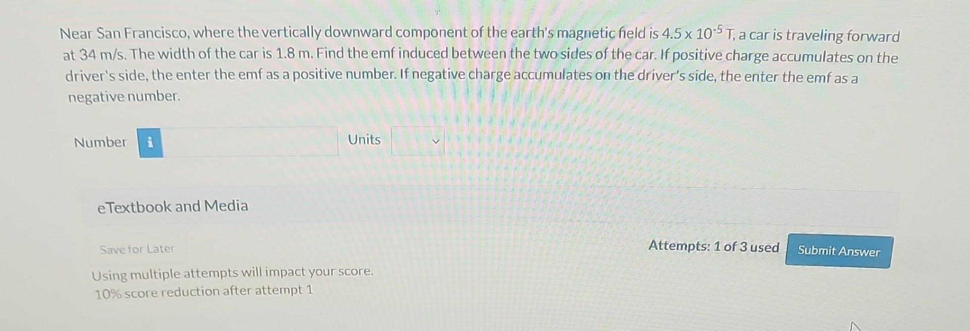 Solved Near San Francisco, where the vertically downward | Chegg.com