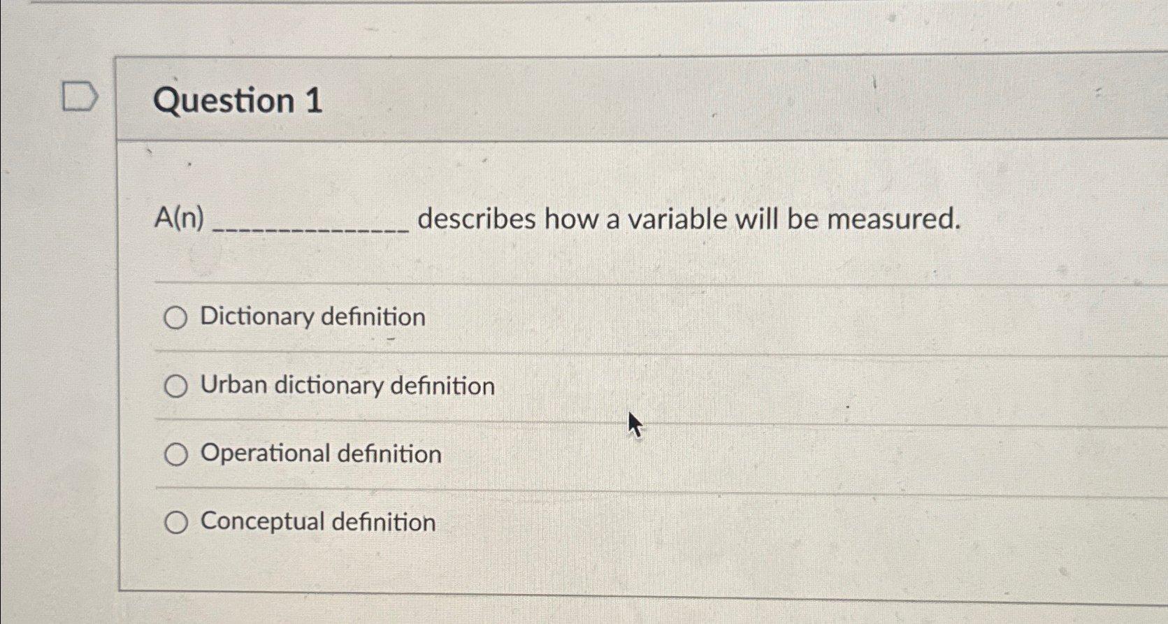 Solved Question 1A(n) describes how a variable will be | Chegg.com Solved Question 1A(n) describes how a variable will be | Chegg.com