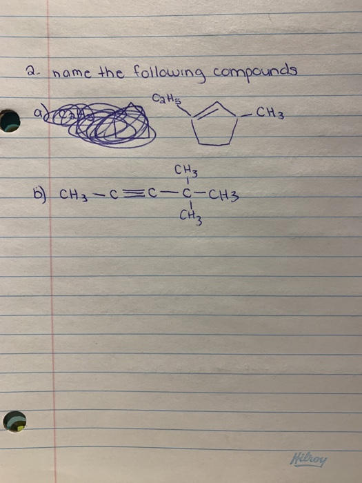 Solved 2. name the following compounds Cats СН3 CH₃ CH3 | Chegg.com