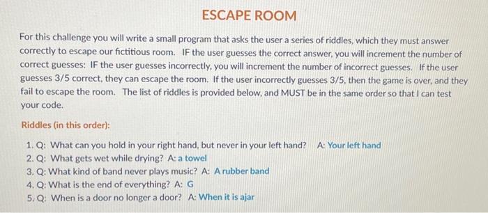 Solved For this challenge you will write a small program | Chegg.com