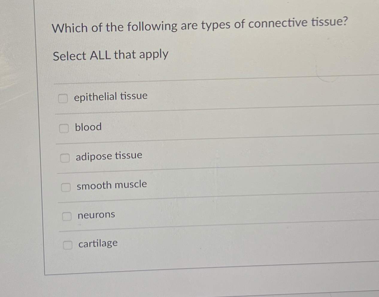 Solved Which of the following are types of connective | Chegg.com