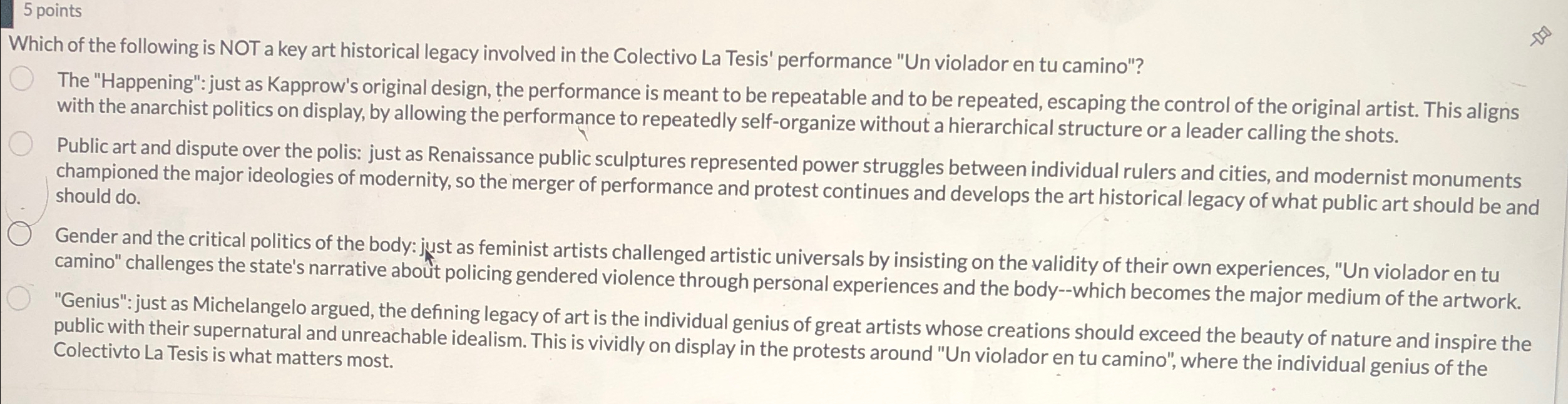 Solved 5 ﻿pointsWhich of the following is NOT a key art | Chegg.com