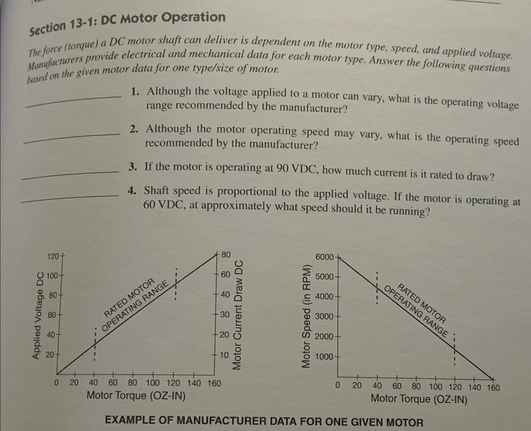Solved Section 13-1: DC Motor OperationThe force (torque) ﻿a | Chegg.com