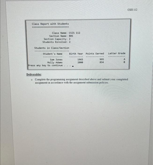 Solved Csts 112 OVERVIEW The objective of this assignment is | Chegg.com