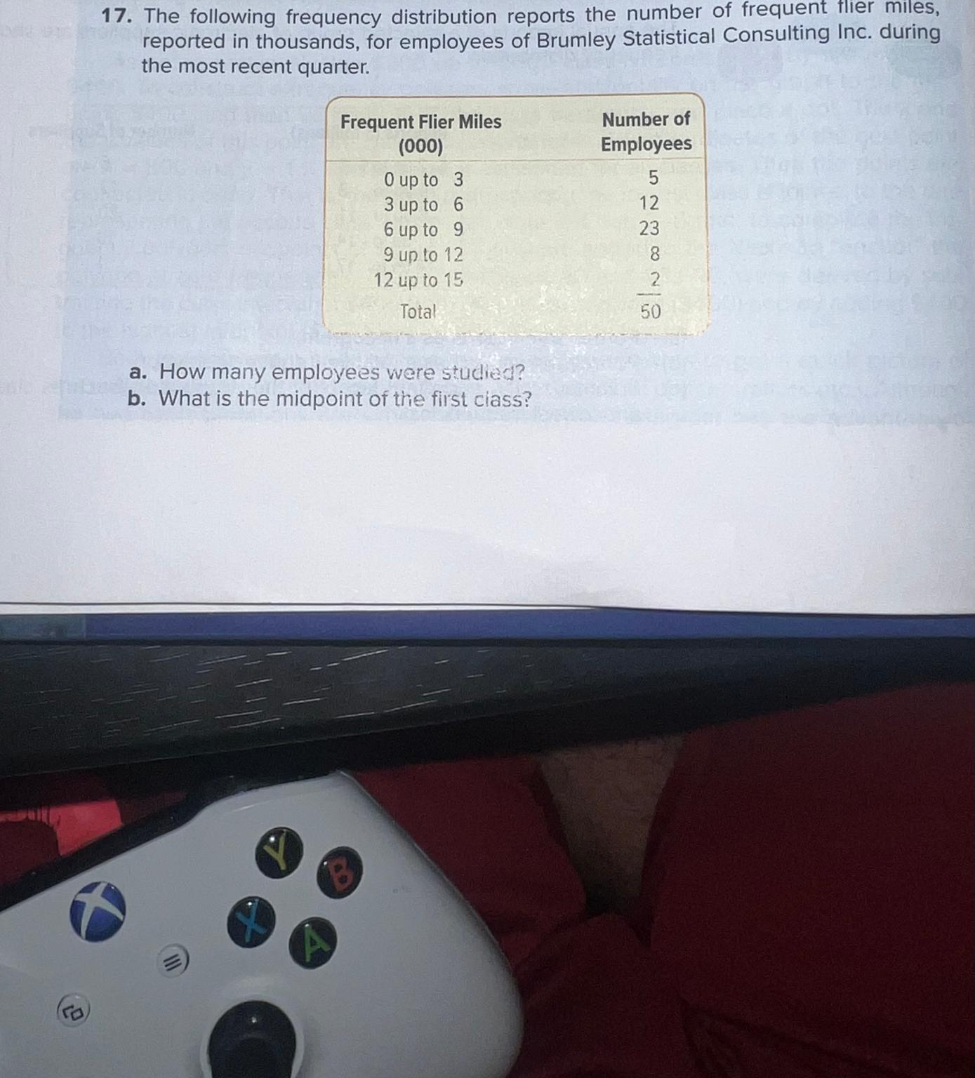Solved Using the chart how can we find the frequent flier | Chegg.com