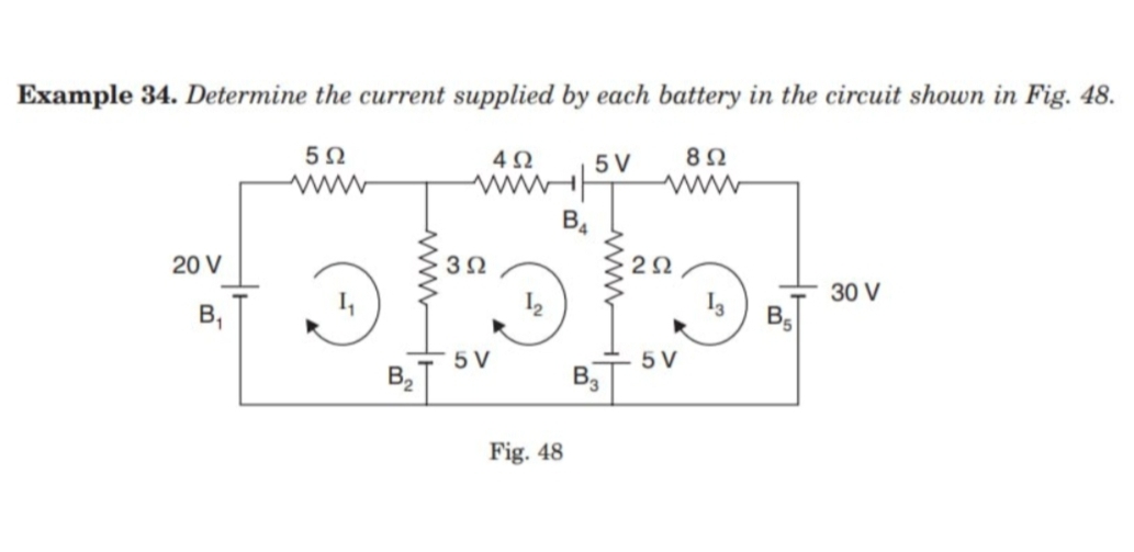 Solved Example 34. ﻿Determine the current supplied by each | Chegg.com