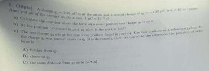 B) Cloper tar 63 C) tbe sasme distaise from it an in | Chegg.com