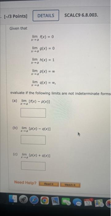 Solved 2. [-13 Points] DETAIL SCALC9 6.8.003. Give buet | Chegg.com
