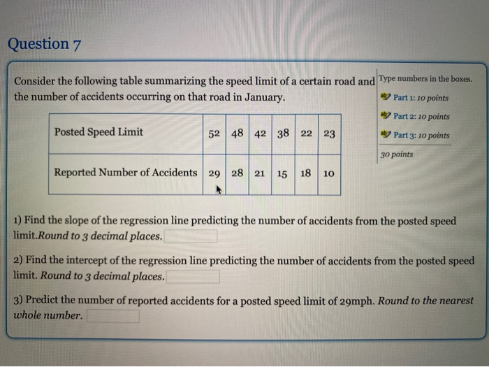 Solved Question 7 Consider the following table summarizing | Chegg.com