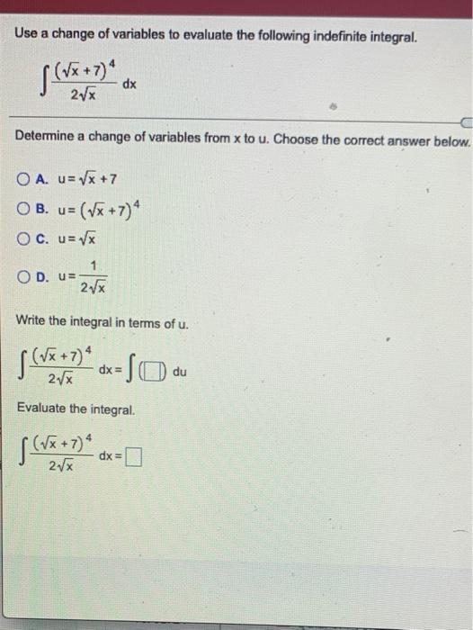 Solved 9 If the change of variables u=x2-1 is used to | Chegg.com