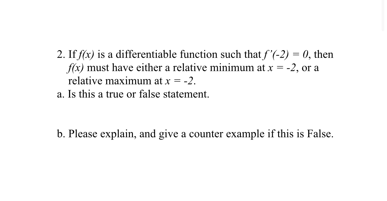 Solved If f(x) ﻿is a differentiable function such that | Chegg.com
