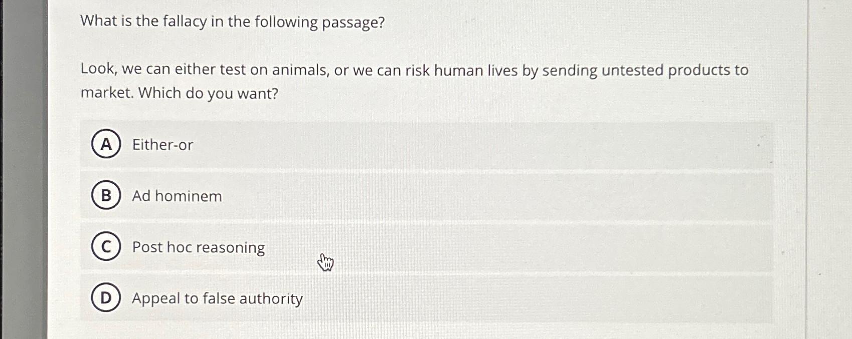 Solved What is the fallacy in the following passage?Look, we | Chegg.com