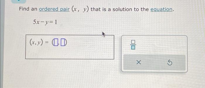 Solved Find an ordered pair (x, y) that is a solution to the | Chegg.com