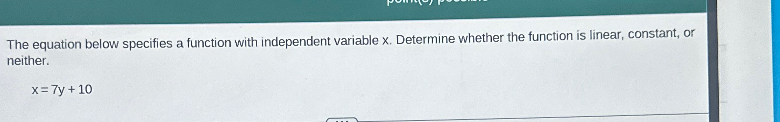 Solved The equation below specifies a function with | Chegg.com
