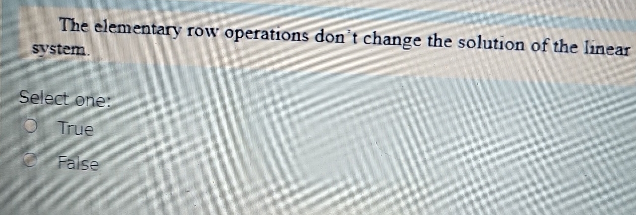 Solved The elementary row operations don't change the | Chegg.com