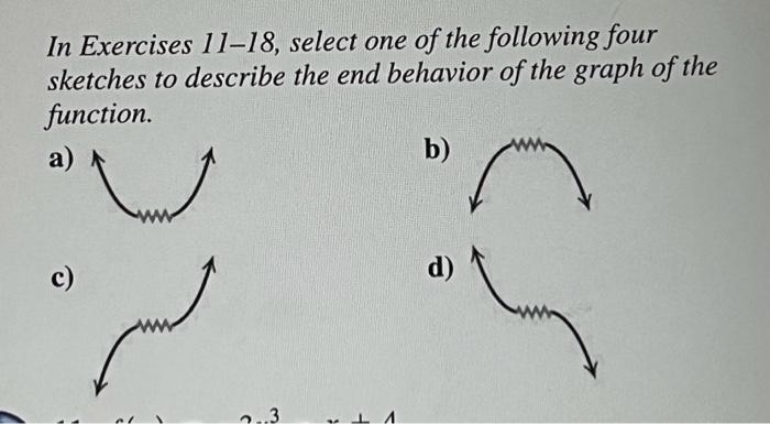 Solved In Exercises 11-18, select one of the following four | Chegg.com