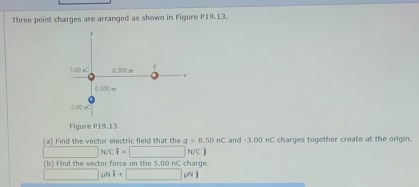 Solved Three point charges are arranged as shown in Figure | Chegg.com