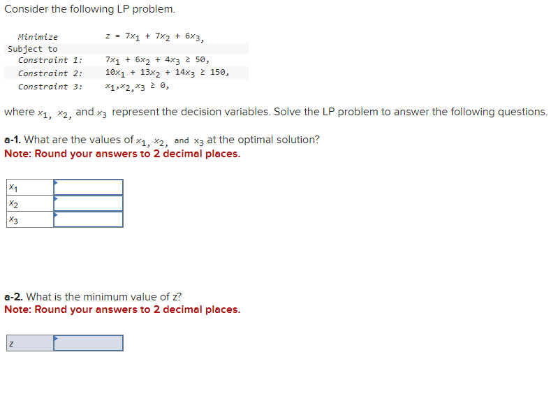 Solved LP PROBLEM. PLEASE ANSWER ALL PARTS OF QUESTIONS AND | Chegg.com