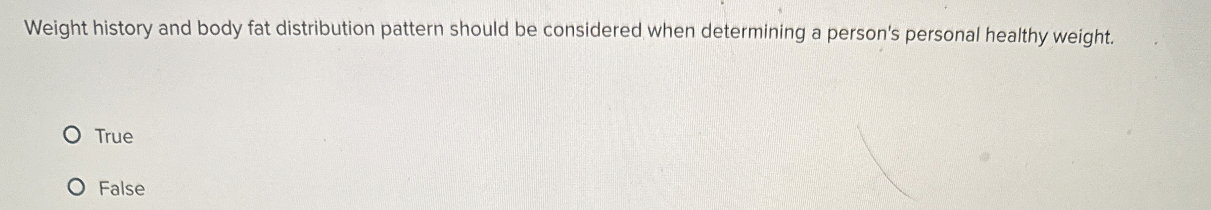 Solved Weight history and body fat distribution pattern | Chegg.com