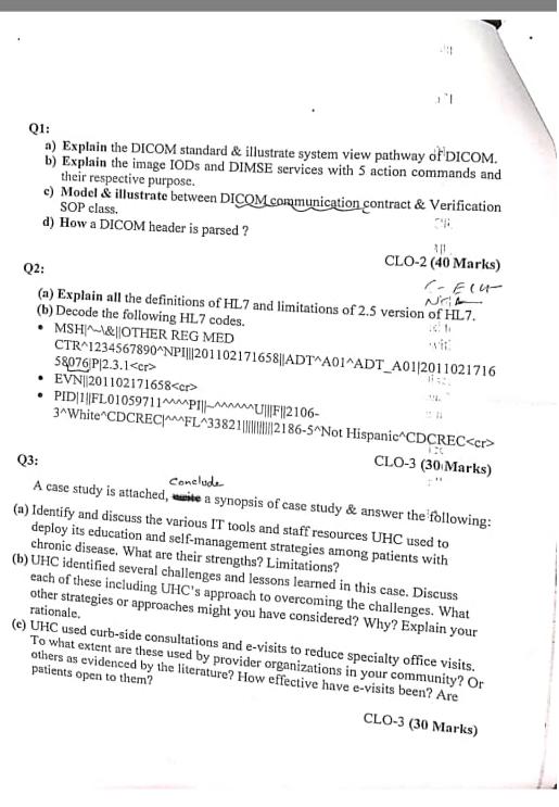 Solved Q1:a) ﻿Explain the DICOM standard & illustrate system | Chegg.com