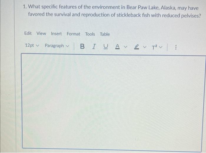 Solved 1. What specific features of the environment in Bear | Chegg.com