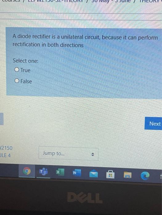 Solved A diode rectifier is a unilateral circuit, because it | Chegg.com