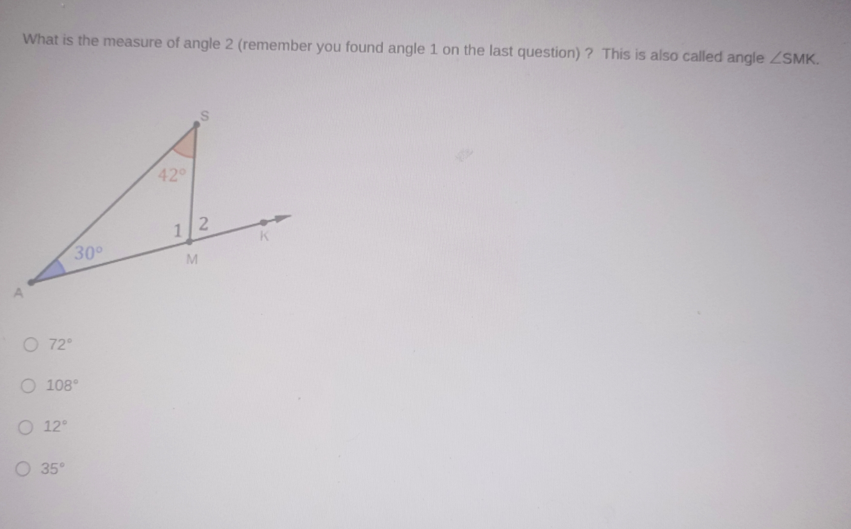 Solved What is the measure of angle 2 (remember you found | Chegg.com