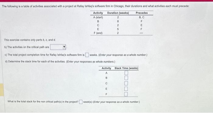 Solved This exorcise contains only parts b,c, and d. b) The | Chegg.com