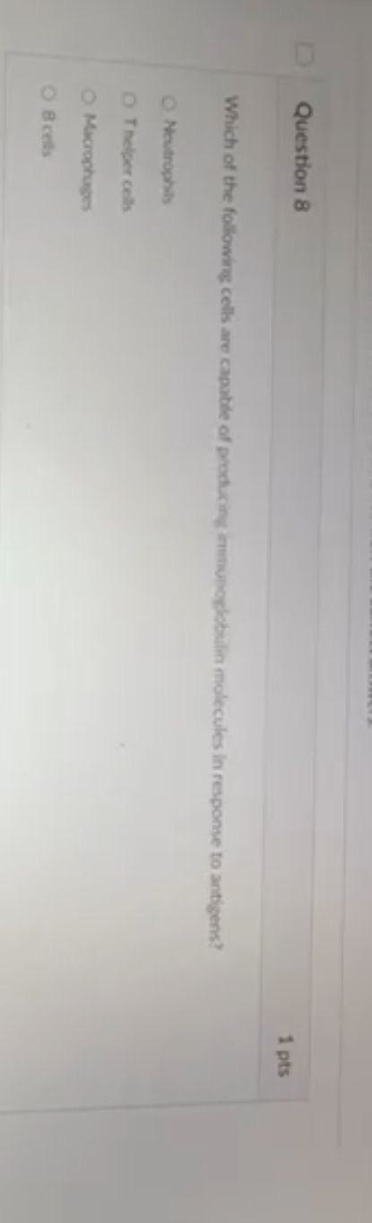 Solved Question 81 ﻿ptsWhich of the following cells are | Chegg.com | Chegg.com