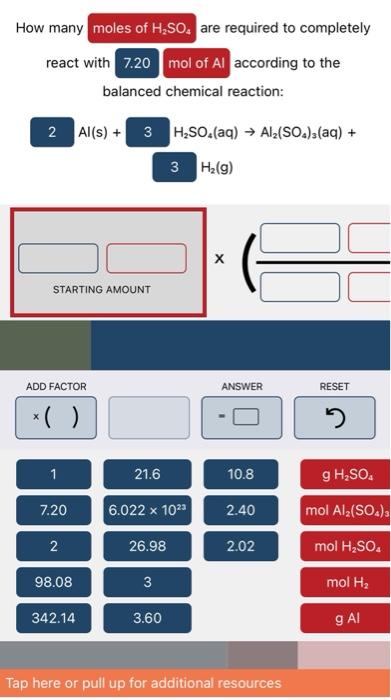 Solved How many moles of H2SO. are required to completely | Chegg.com