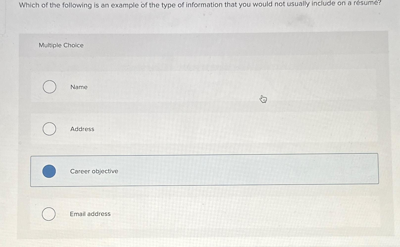 Solved Which of the following is an example of the type of | Chegg.com