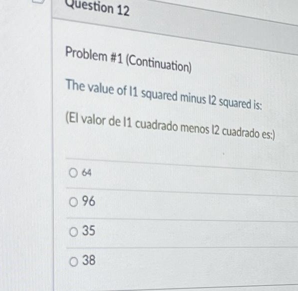 Solved Problem #1 (Continuation)The value of 11 ﻿squared | Chegg.com