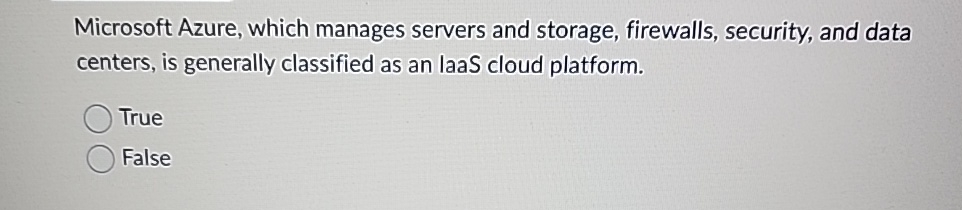 Solved Microsoft Azure, which manages servers and storage, | Chegg.com