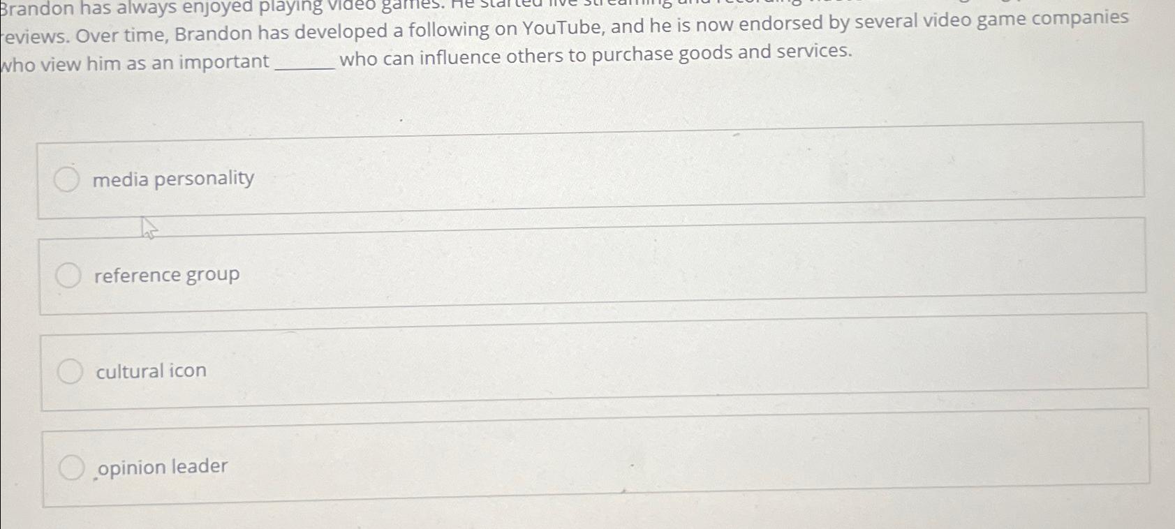 Solved eviews. Over time, Brandon has developed a following | Chegg.com