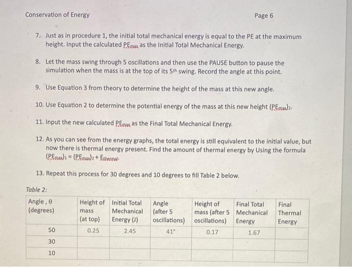 Solved PROCEDURE 2: Conservation of Energy (with Friction) | Chegg.com