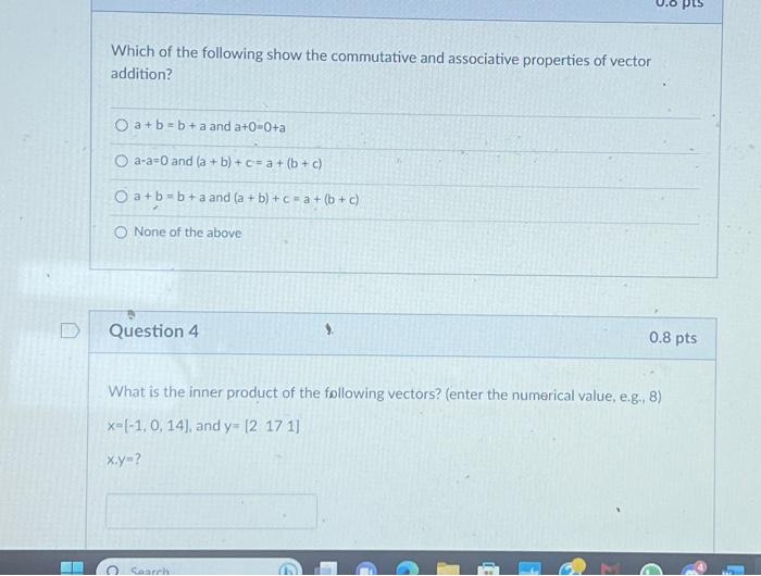 Solved Which of the following show the commutative and | Chegg.com