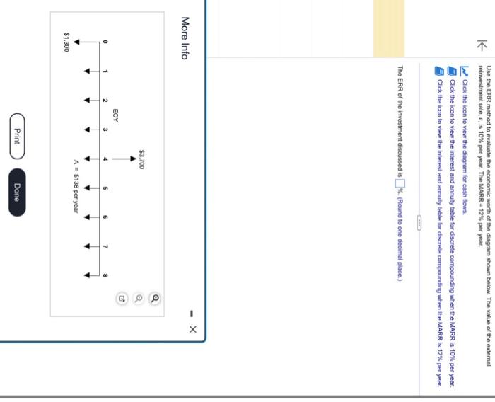 Solved Use the ERR method to evaluate the economic worth of | Chegg.com