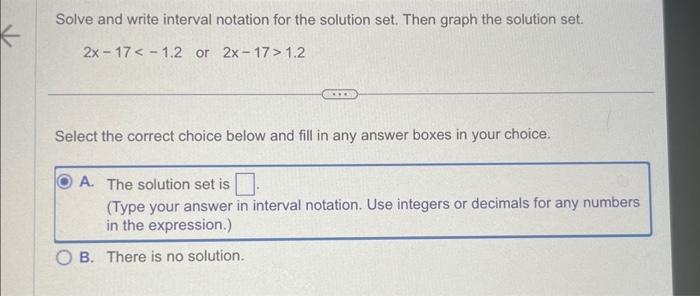 Solved Solve and write interval notation for the solution | Chegg.com