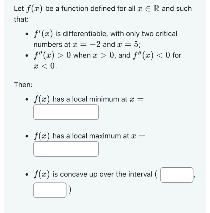 Solved Let f(x) be a function defined for all x∈R and such | Chegg.com