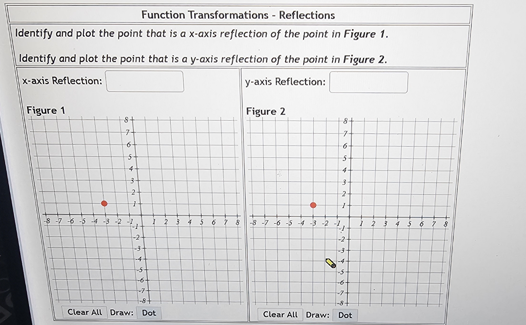 Solved Function Transformations - ﻿ReflectionsIdentify and | Chegg.com