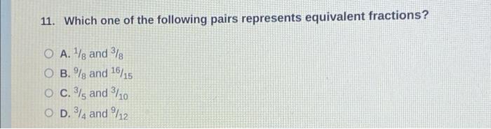 Solved 11. Which one of the following pairs represents | Chegg.com