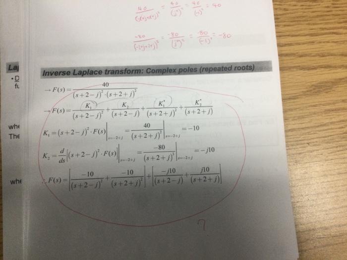 Solved Inverse Laplace transform: Complex poles (repeated | Chegg.com