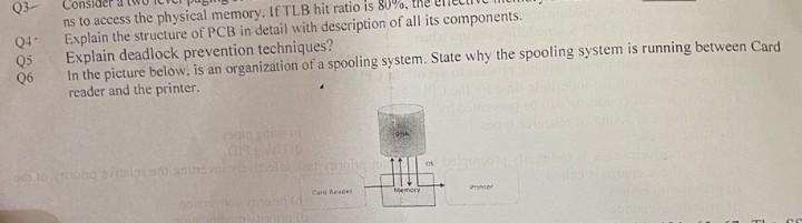 Solved ns to access the physical memory, If TLB hit ratio is | Chegg.com