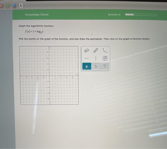 Solved Knowledge Check Question 8 Graph the logarithmic | Chegg.com