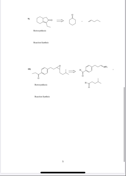 Solved 5) a Retrosynthesis Reaction Synthsis Br | Chegg.com