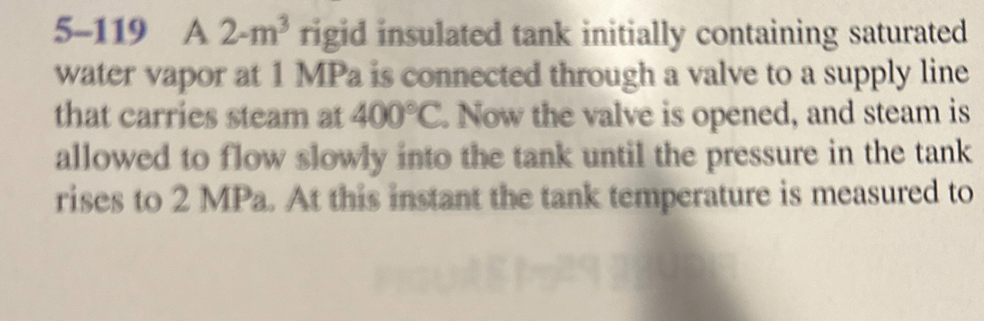 Solved 5-119 ﻿A 2-m3 ﻿rigid insulated tank initially | Chegg.com
