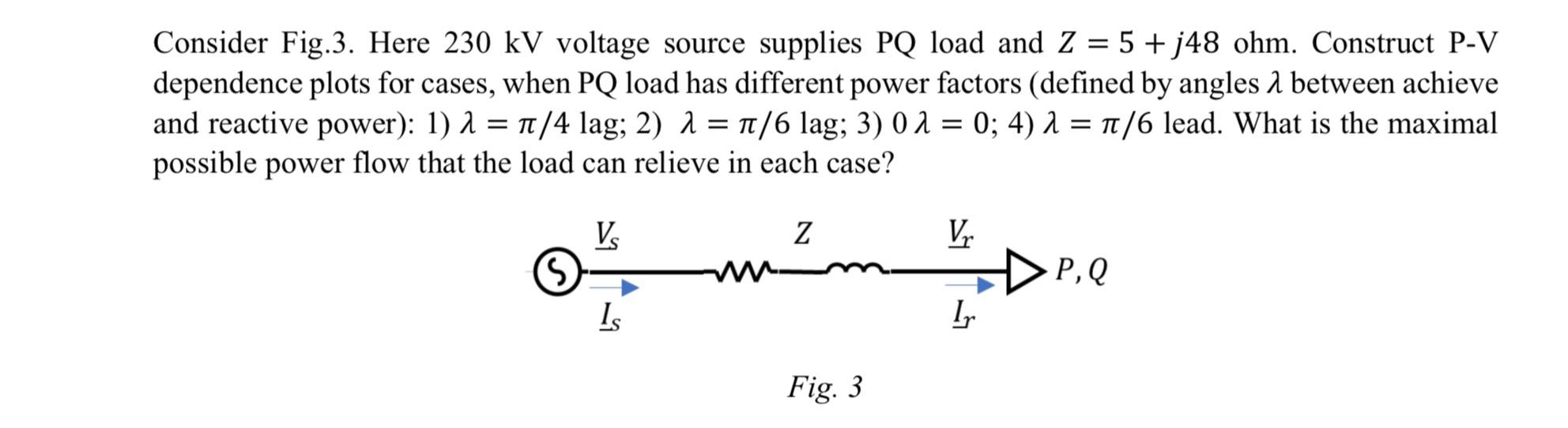 Solved Consider Fig.3. ﻿Here 230kV ﻿voltage source supplies | Chegg.com