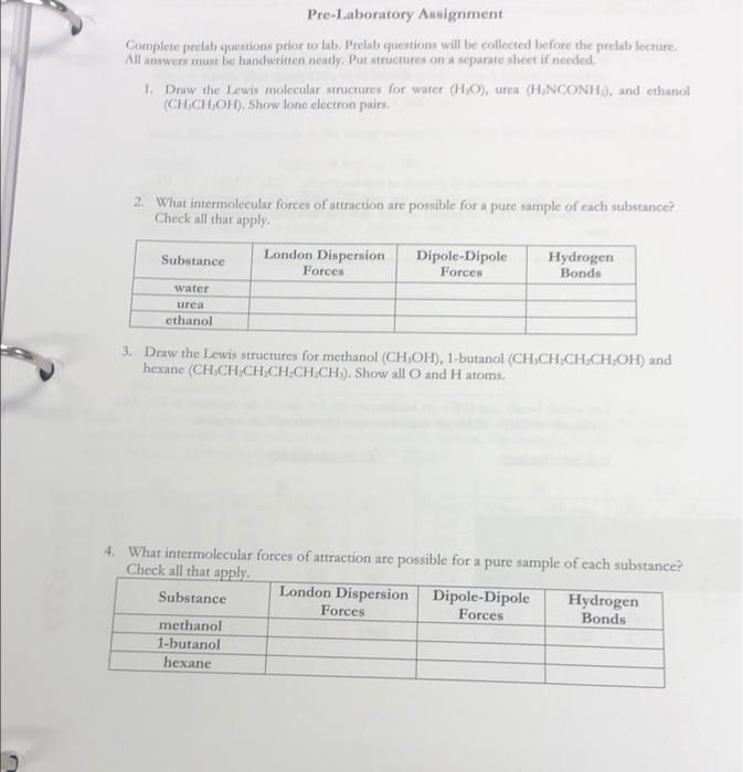 Solved Pre-Laboratory Assignment Complete pretub questions | Chegg.com