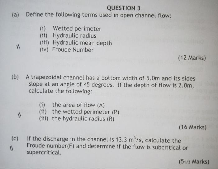 Solved QUESTION 3 (a) Define the following terms used in | Chegg.com